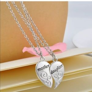 jewerly | Jewelry | 2pcset Mother Daughter Love Heart Pendant Chain ...
